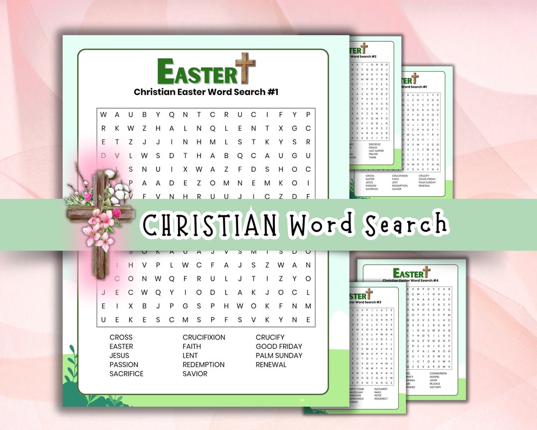 Christian Word Search, Easter Word Search, Bible Activity, Holy Week ...