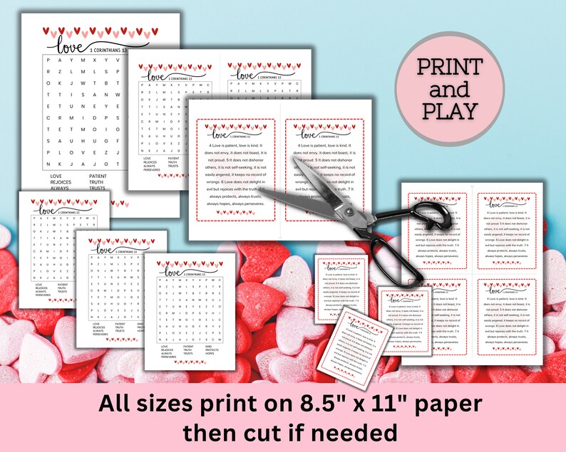 Christian Valentine Activity, Faith Based Valentines Day, Love Never ...