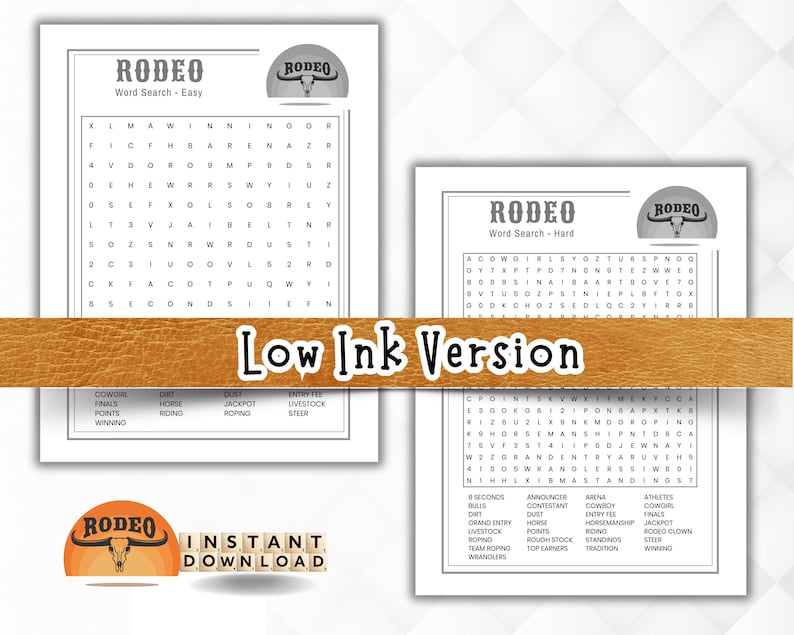 Rodeo Word Search, Rodeo Games for Kids, Rodeo Cowgirl, Western Cowboy ...