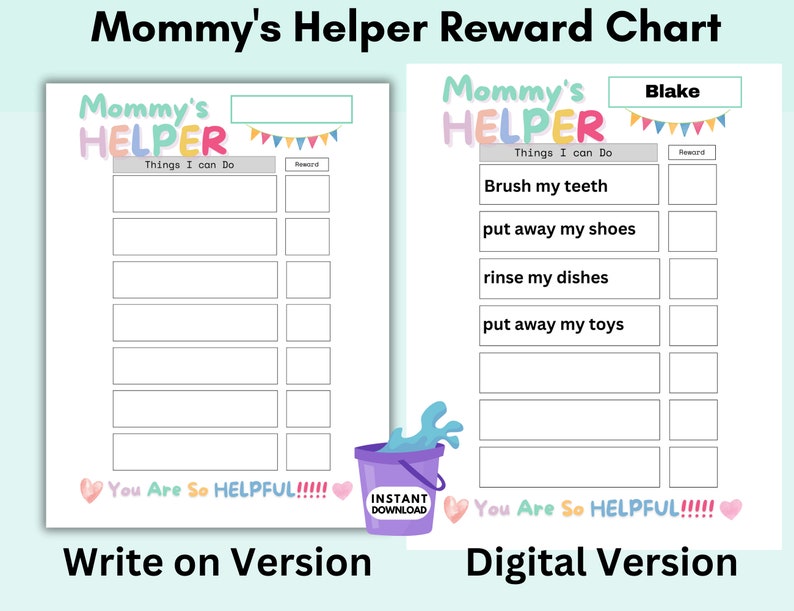 Reward Chart for Kids, Good Behavior Chart, Gentle Parenting, Positive ...