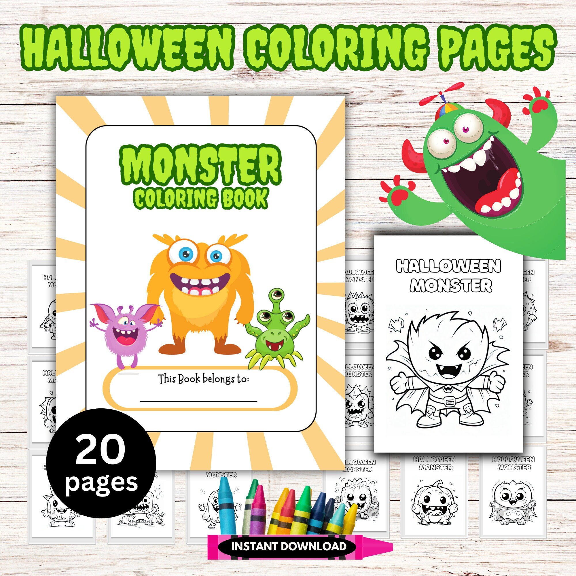 Halloween Coloring Pages for Kids Kawaii Halloween Halloween - Etsy