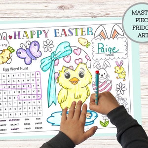 Easter Coloring Pages, Easter Placemats, Easter Activity Sheets, Easter ...