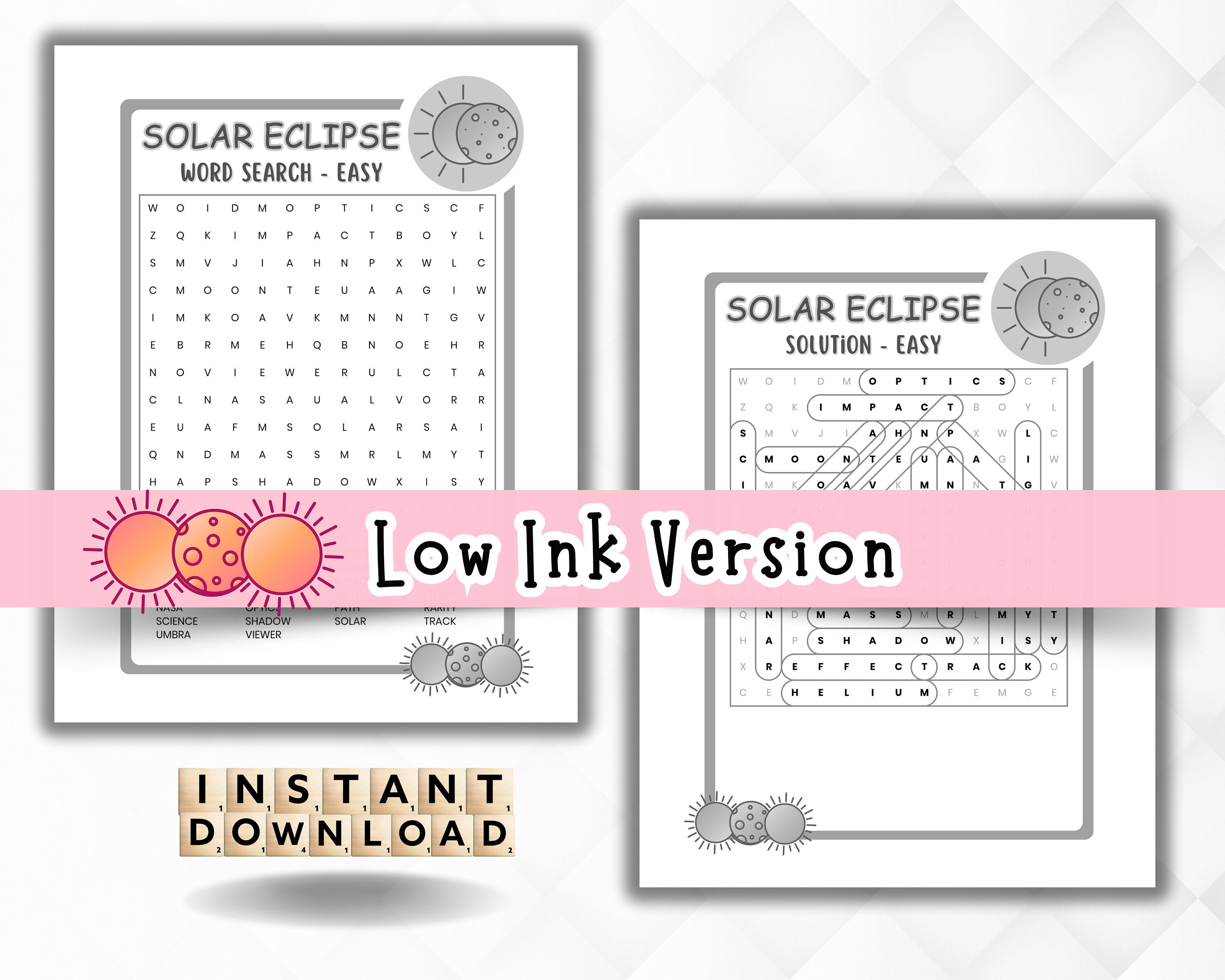 Solar Eclipse Word Search, Solar Eclipse Games for Kids, Solar Eclipse ...