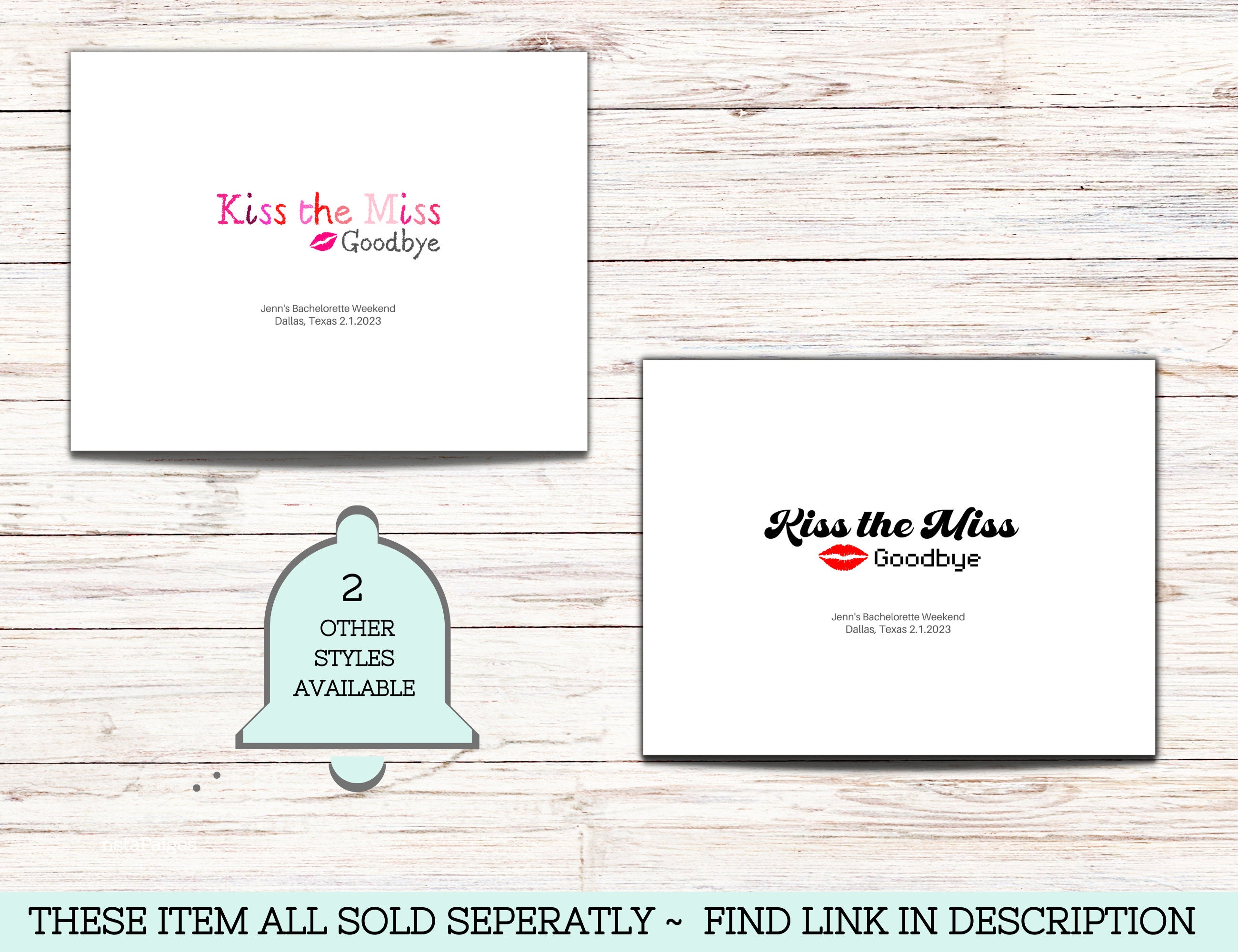 Kiss the Miss Goodbye, Printable Template, Miss to Mrs., Guest Book ...