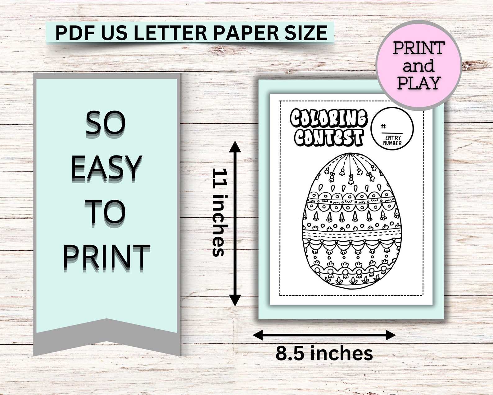 Easter Egg Coloring Contest, Easter Coloring Pages, Class Party Games ...