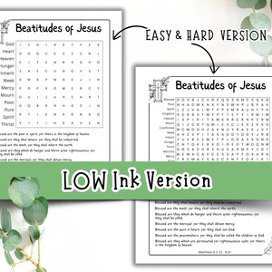 Beatitudes Word Search, Beatitudes for Kids, Youth Group Games, Bible ...