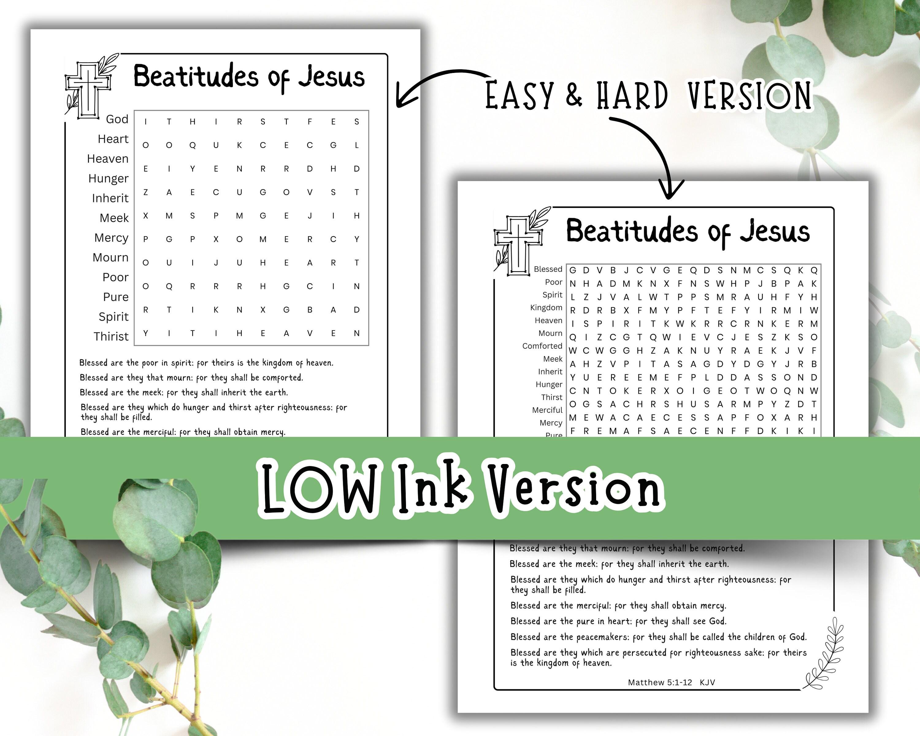 Beatitudes Word Search, Beatitudes for Kids, Youth Group Games, Bible ...