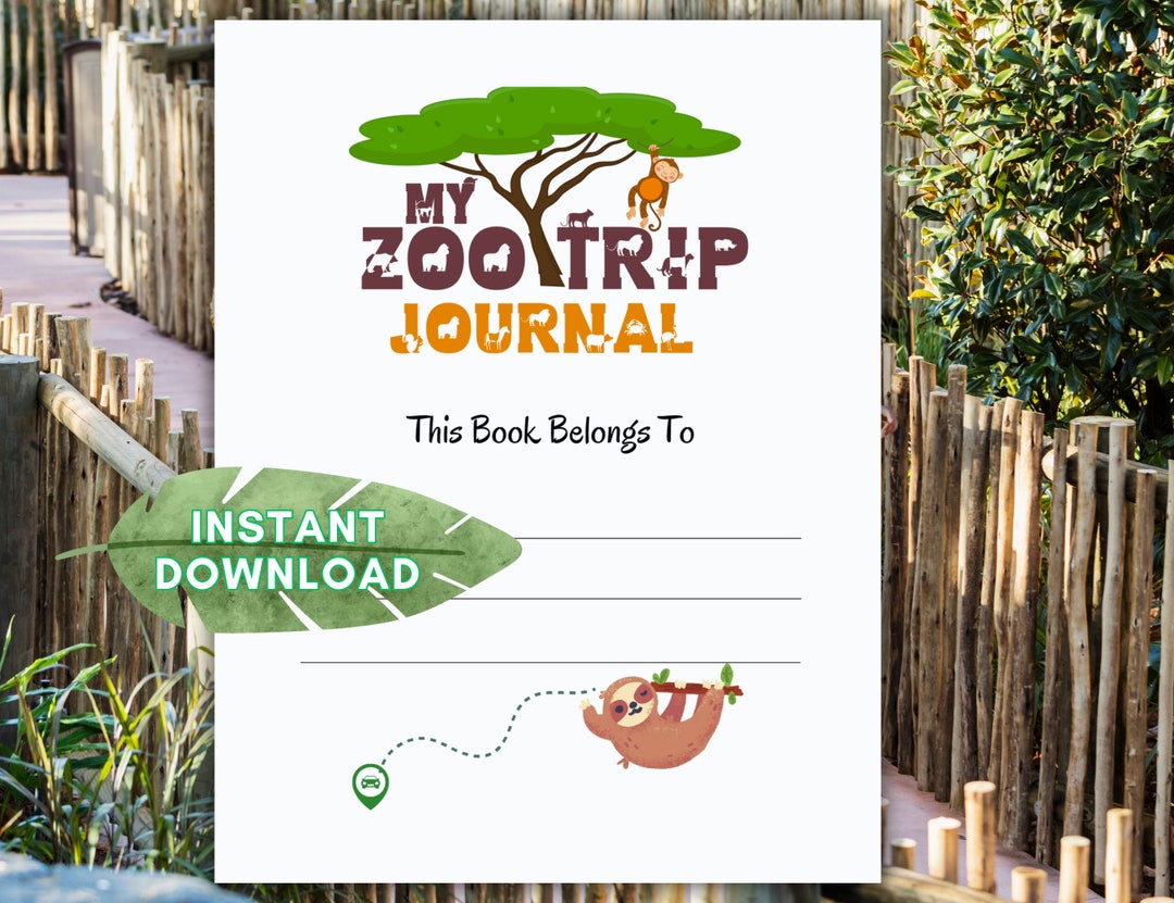 Zoo Trip Kids Keepsake Journal, Writing Prompts for Road Trip, Travel ...