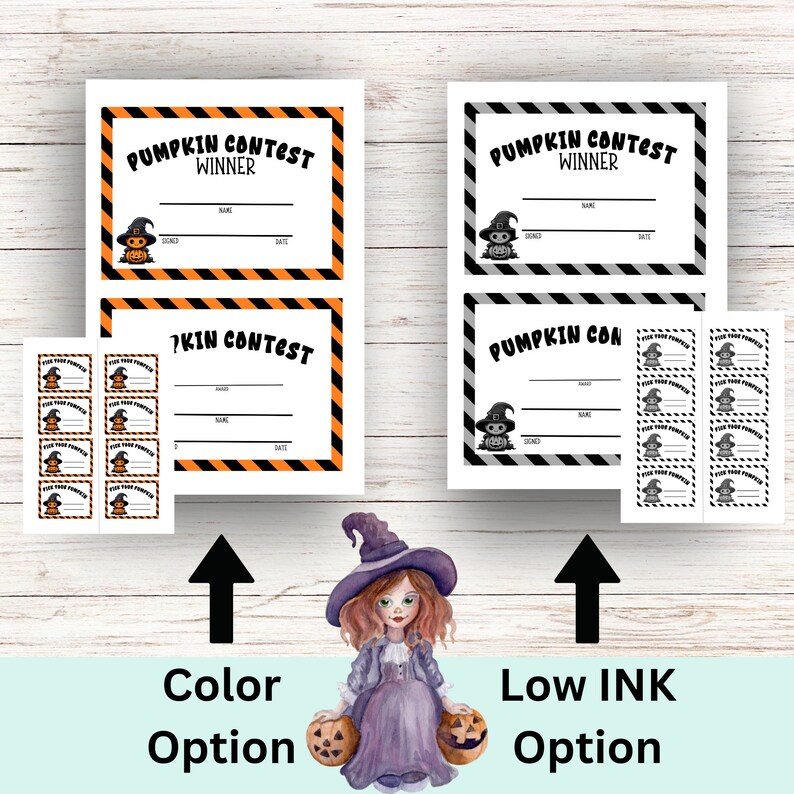 Pumpkin Decorating Contest Ballot, Halloween Voting Ballot, Blank ...