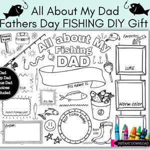 All About My Dad, Fathers Day Fishing Gift From Kids, DIY Gift for Dad ...