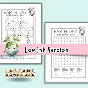 Earth Day Word Search, Earth Day Printable for Kids, Earth Day ...