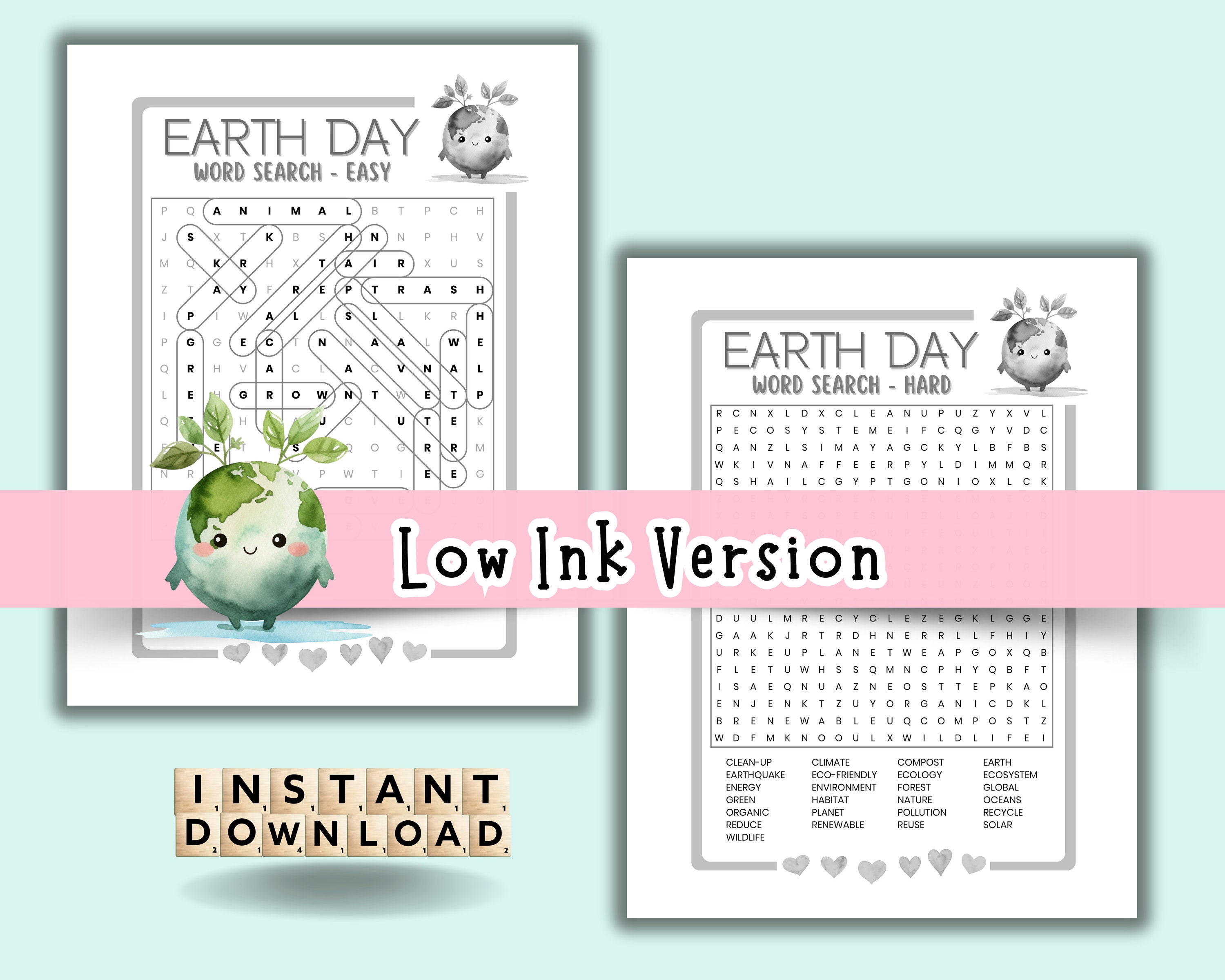 Earth Day Word Search, Earth Day Printable for Kids, Earth Day ...