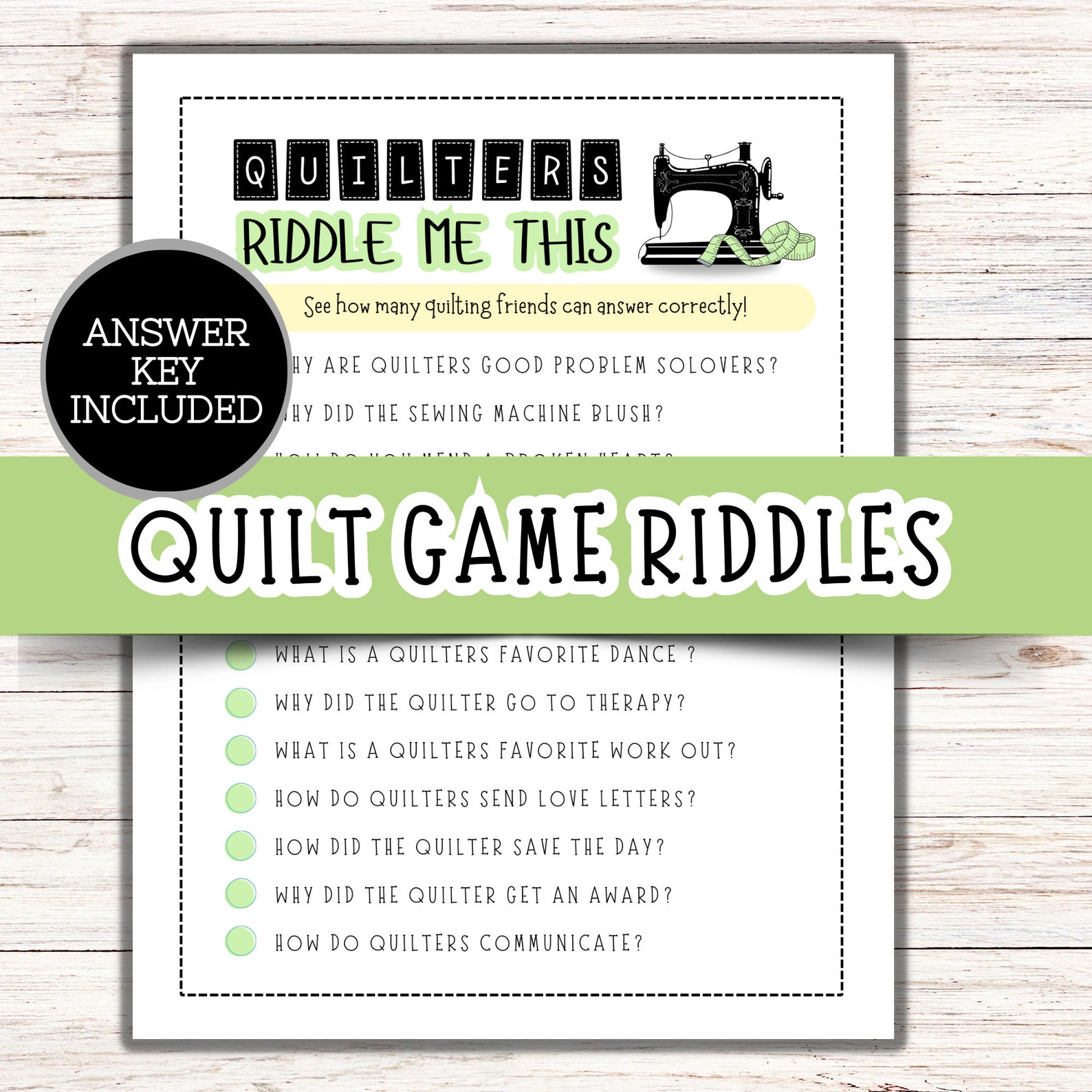 Quilt Game, Quilt Riddles, Riddle Me This, Quilt Retreat Games, Quilt ...