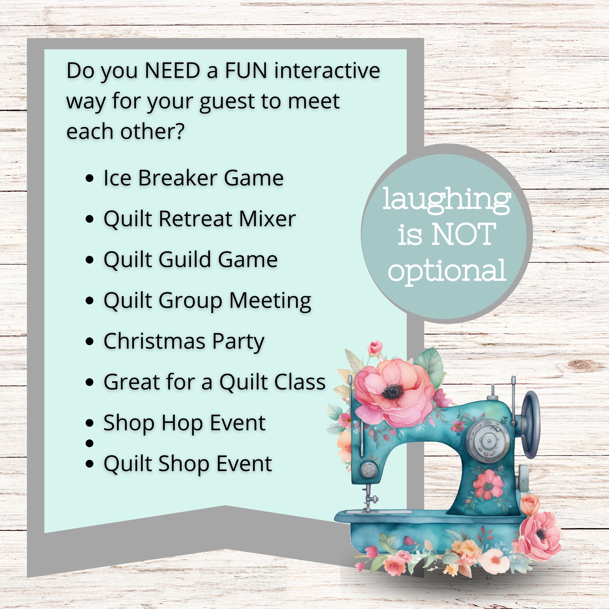 What's Your Quilter Name Game, Quilt Guild Games, Quilt Club, Retreat ...