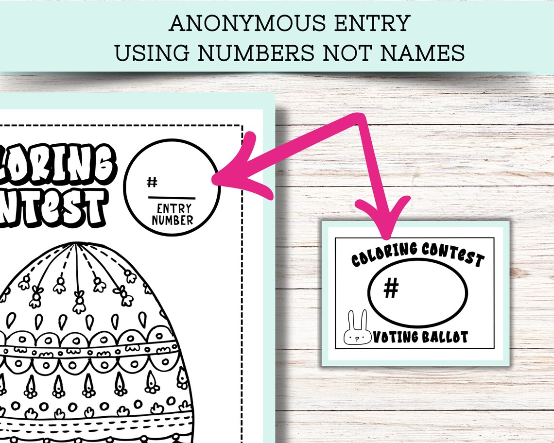 Easter Egg Coloring Contest, Easter Coloring Pages, Class Party Games ...