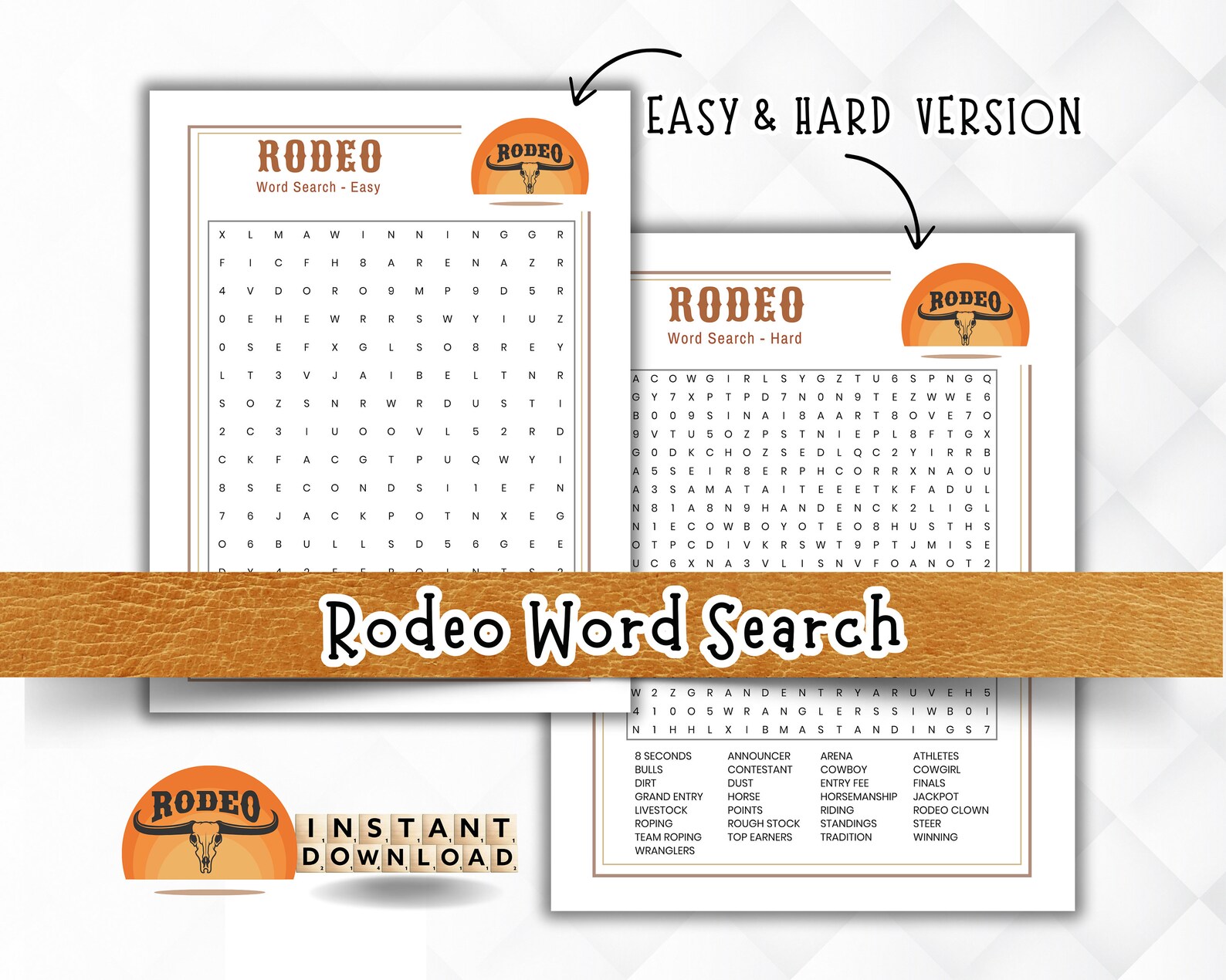 Rodeo Word Search, Rodeo Games for Kids, Rodeo Cowgirl, Western Cowboy ...