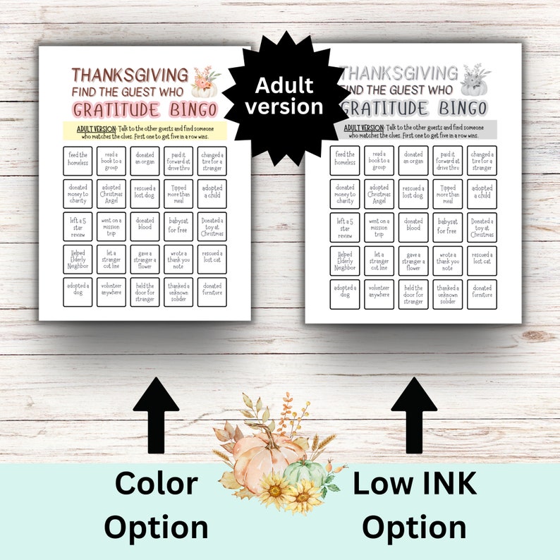 Find the Guest Bingo, Gratitude Game, Thanksgiving Bingo, Find the ...