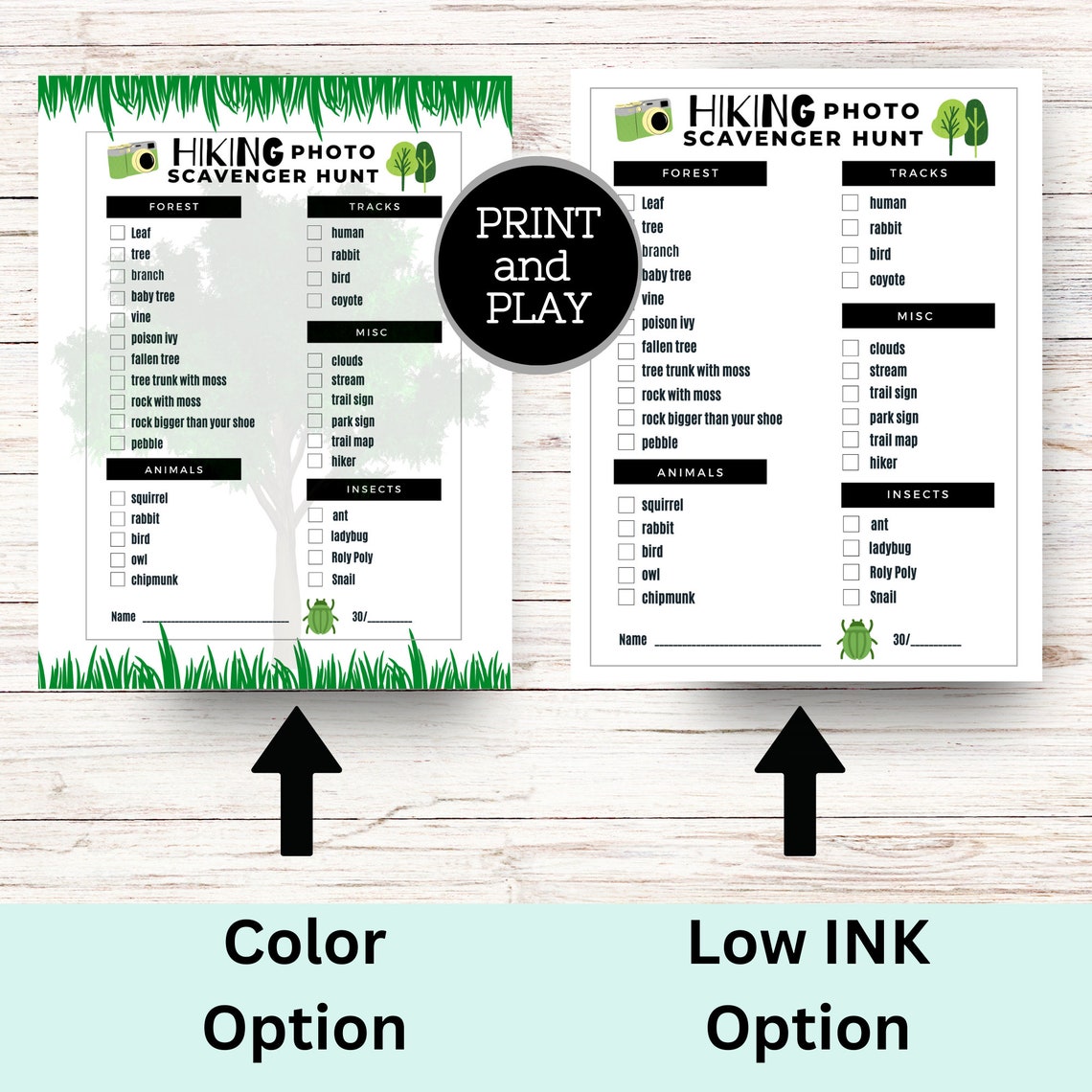 Photo Hiking Scavenger Hunt, Photo Scavenger Hunt, Outdoor Scavenger ...