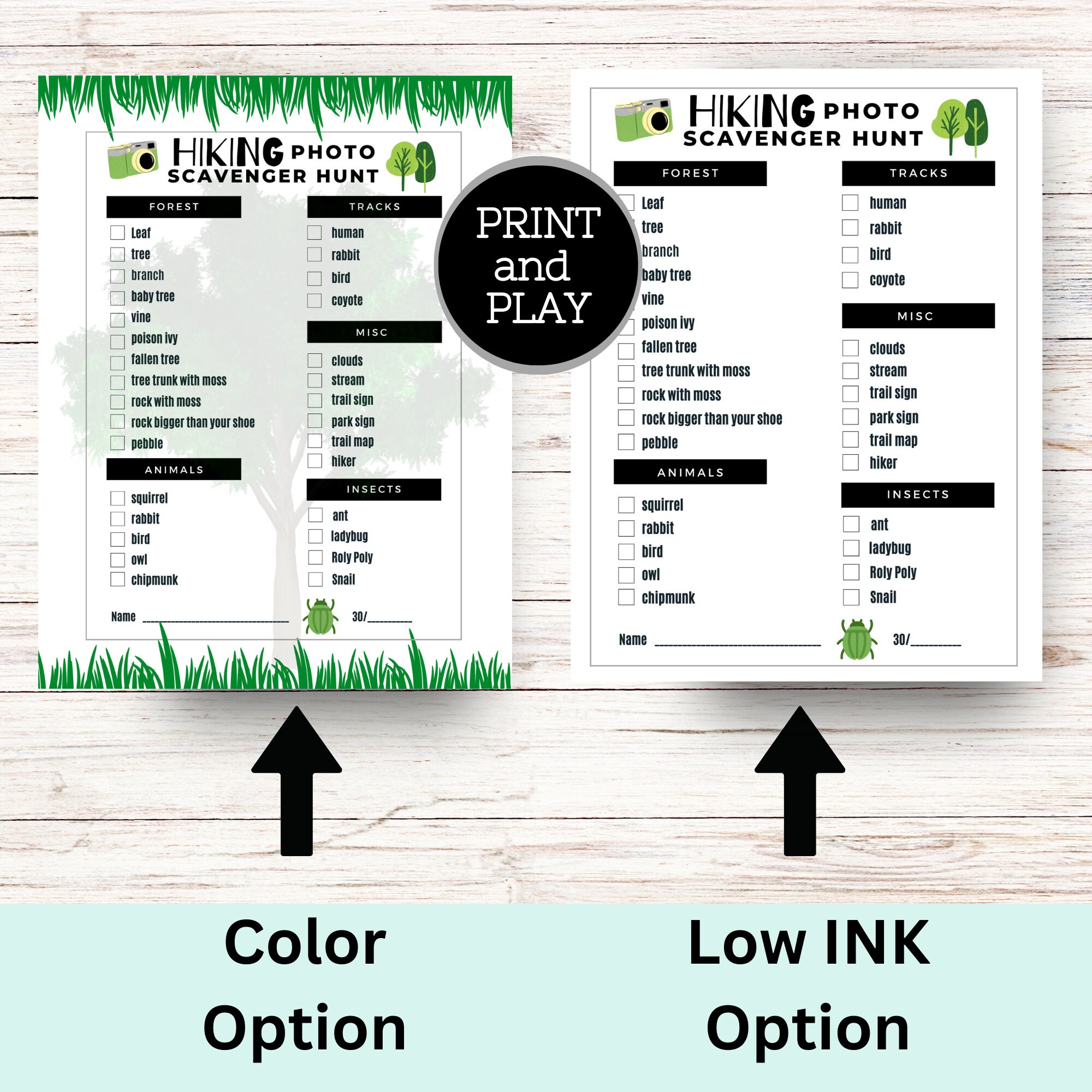 Photo Hiking Scavenger Hunt, Photo Scavenger Hunt, Outdoor Scavenger ...