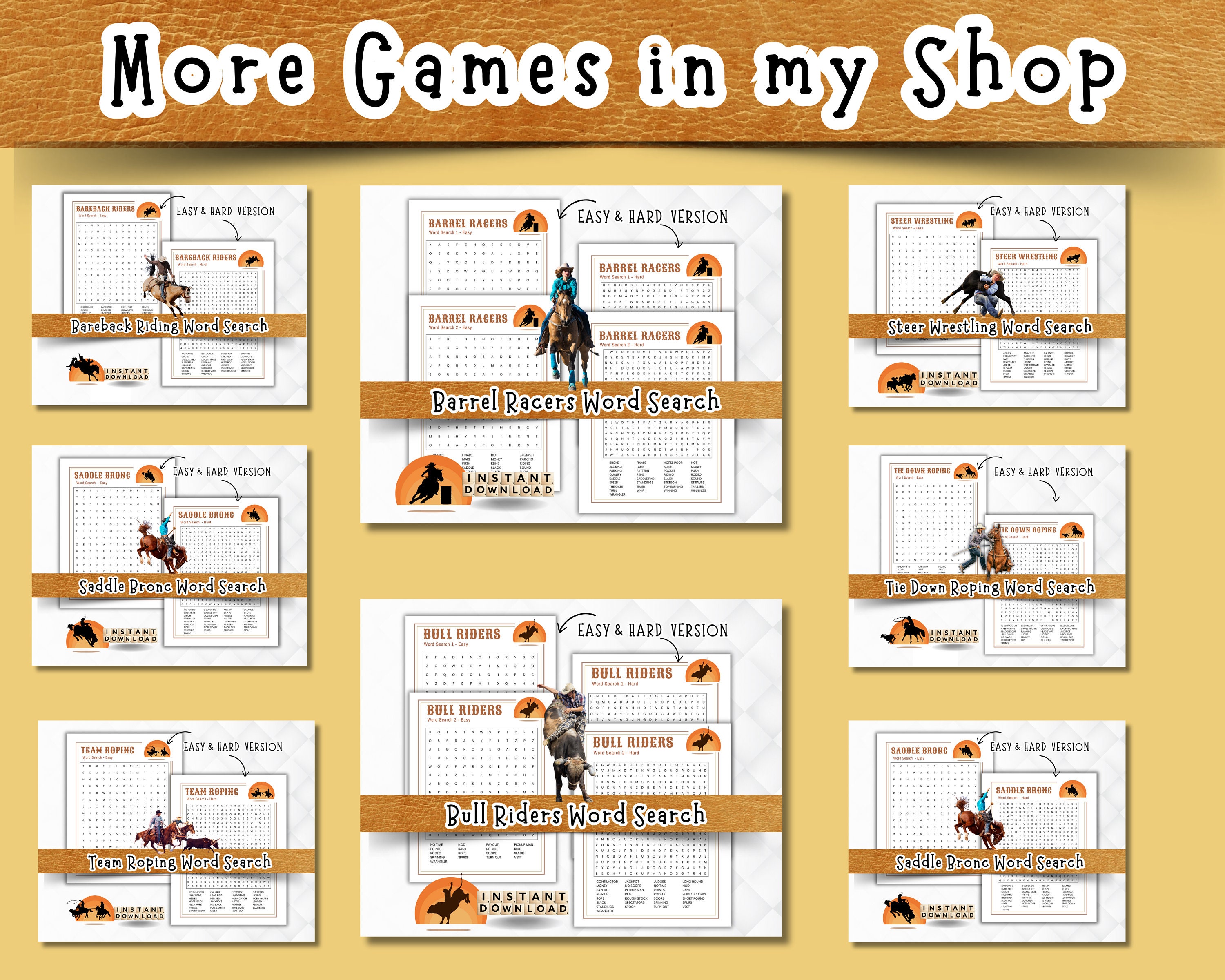 Rodeo Word Search, Rodeo Games for Kids, Rodeo Cowgirl, Western Cowboy ...