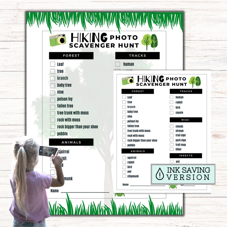 Photo Hiking Scavenger Hunt, Photo Scavenger Hunt, Outdoor Scavenger ...