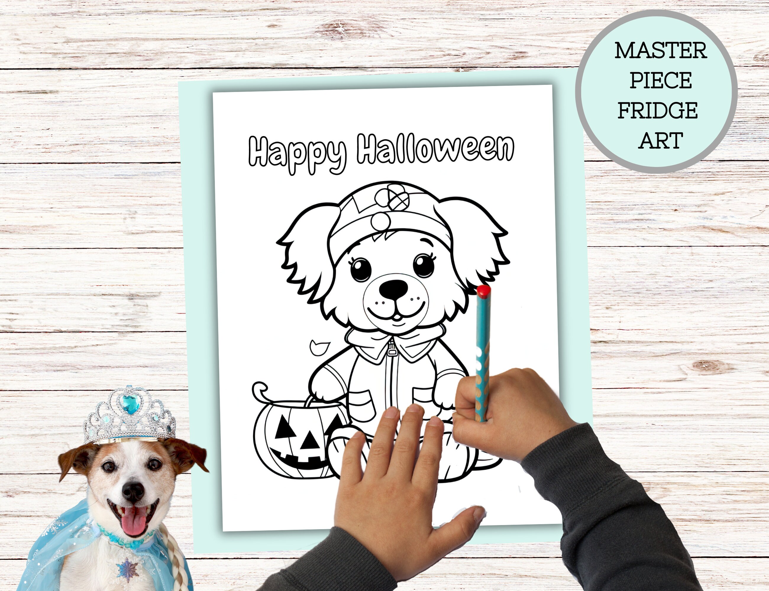 Halloween Coloring Pages for Kids, Halloween Dogs, Dog Coloring Pages ...