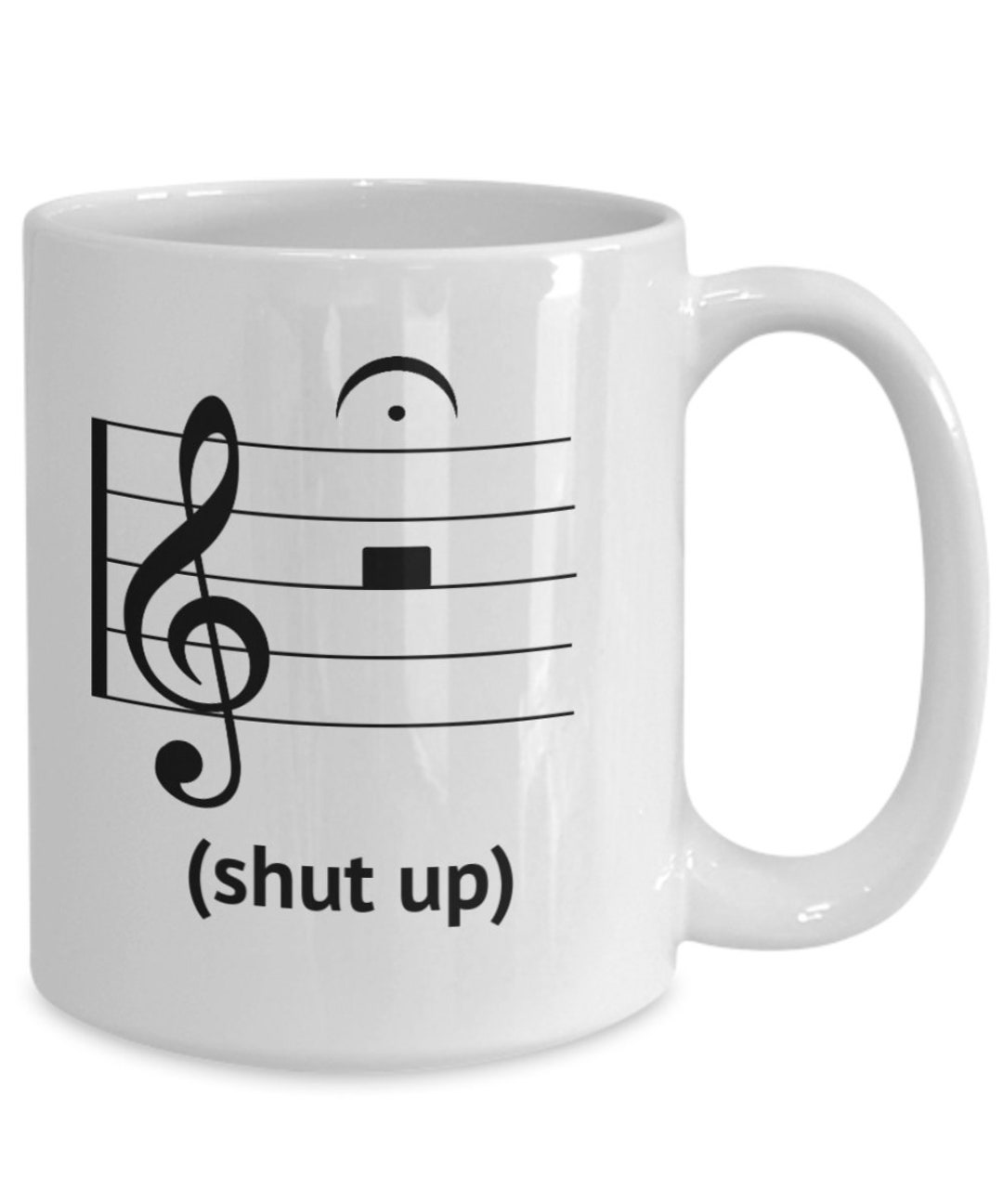 Funny Music Notation Mug for Band Orchestra Choir Teachers Treble Clef ...