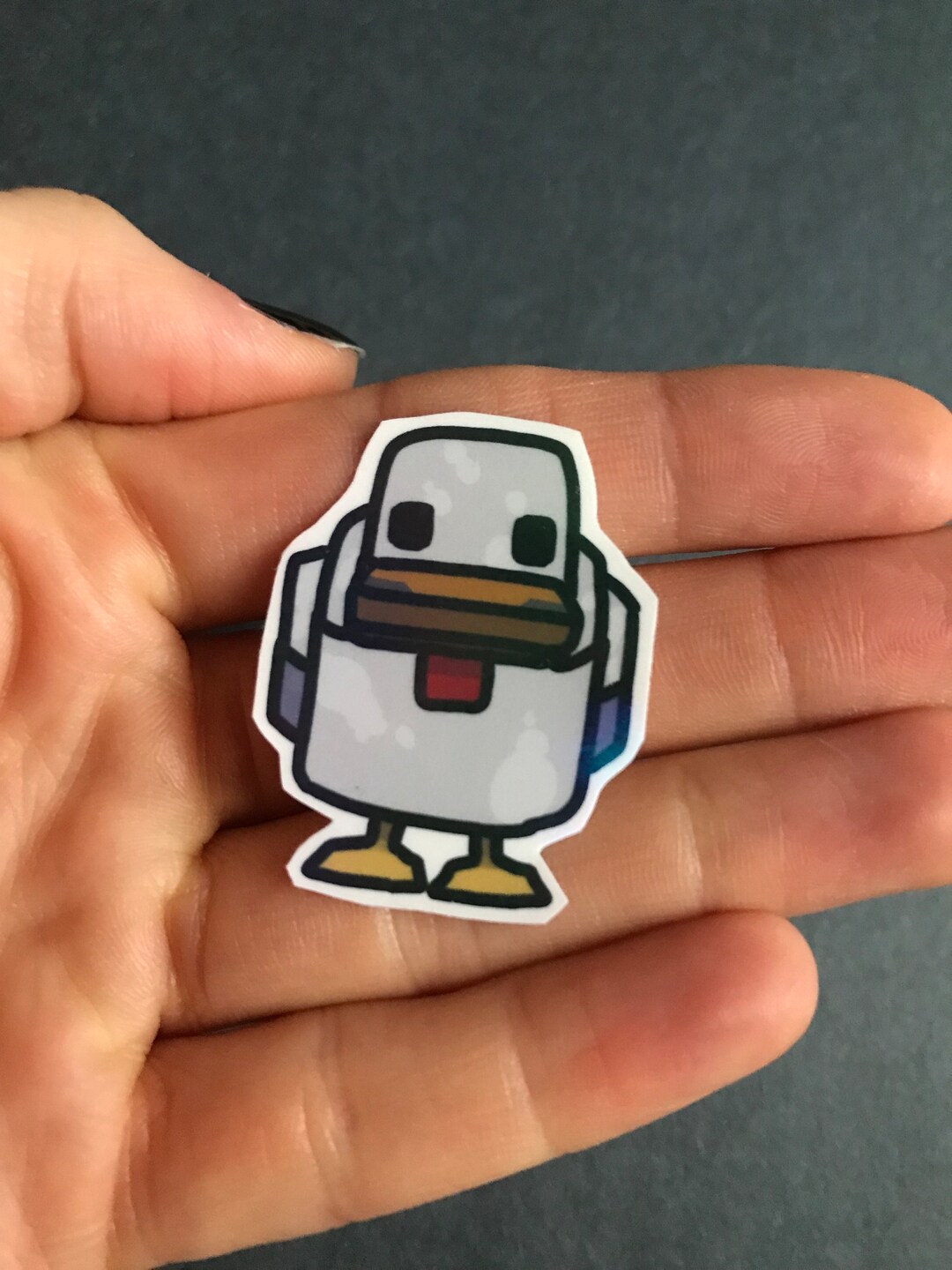 Chicken Holographic Sticker Handmade Fanmade Minecraft Sticker ...