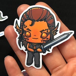 6 PACK BG3 Chibi Companions Fanmade Stickers Fanart Laezel Gale Karlach ...