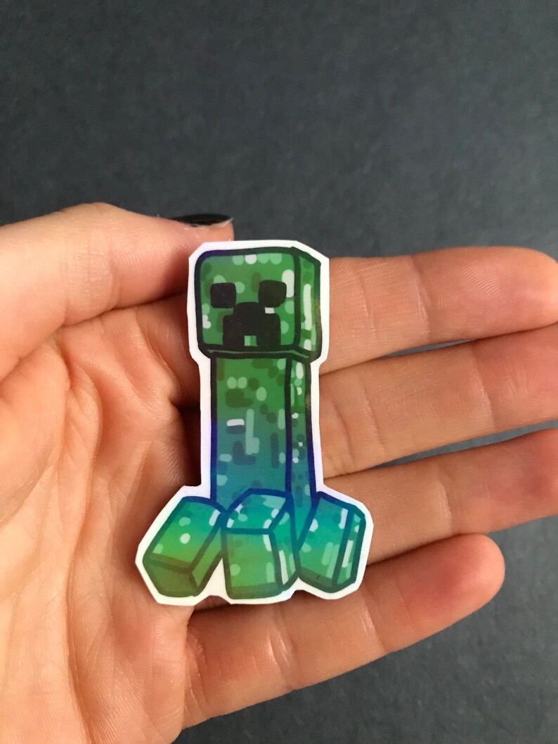 Creeper Holographic Sticker Handmade Fanmade Minecraft Sticker ...