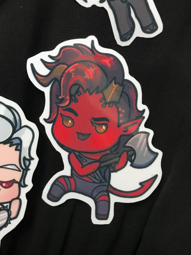 6 PACK BG3 Chibi Companions Fanmade Stickers Fanart Laezel Gale Karlach ...