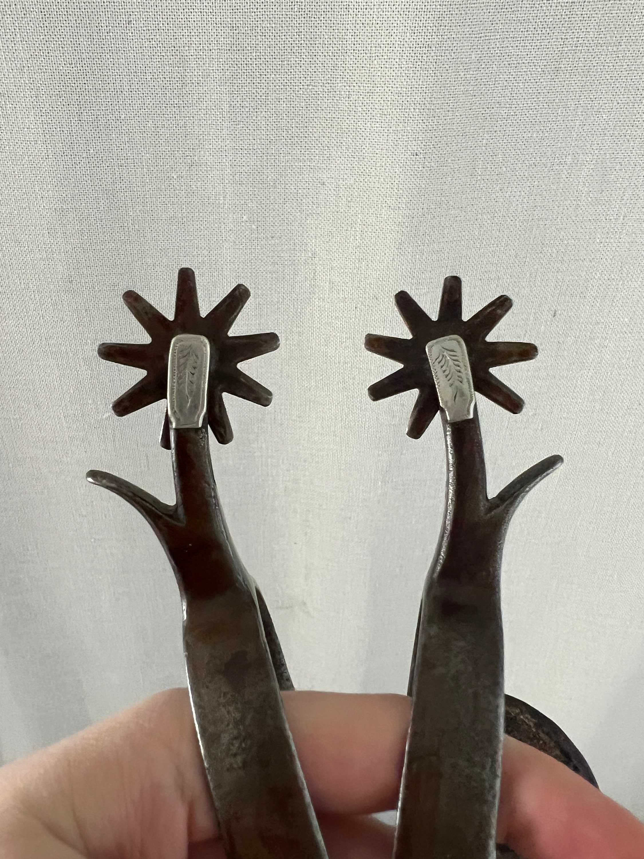 KB & P Pair of Marked Spurs, C. 1912 to 1919 – Antique Texas Cowboy ...