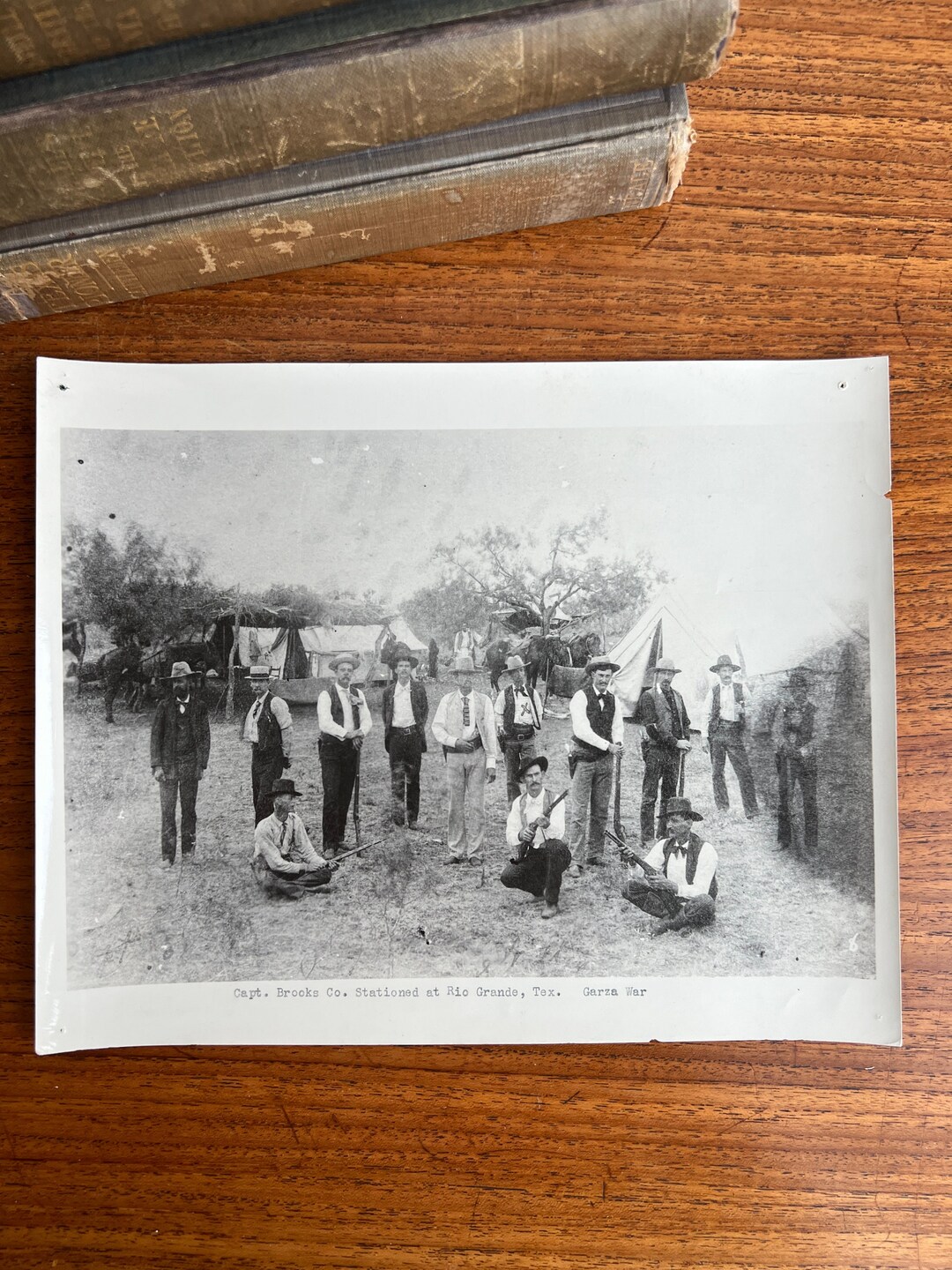Texas Ranger Photo Entitled "capt. Brocks Co. Stationed at Rio Grande ...