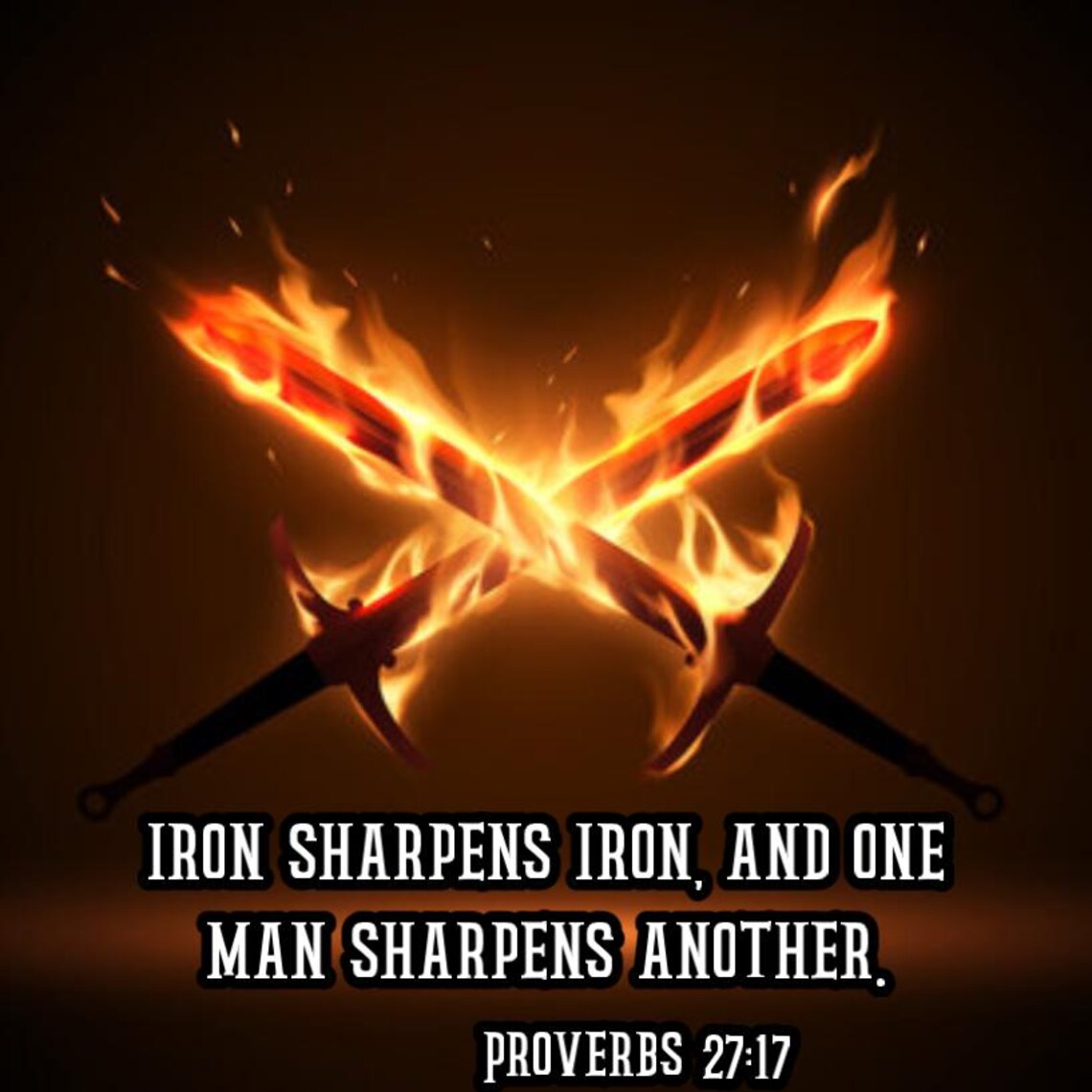 Iron Sharpens Iron Scripture Card, Proverbs 27:17, Sword of the Spirit ...