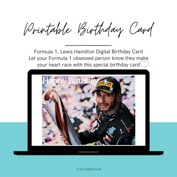 Formula 1 Birthday Card Printable - Etsy