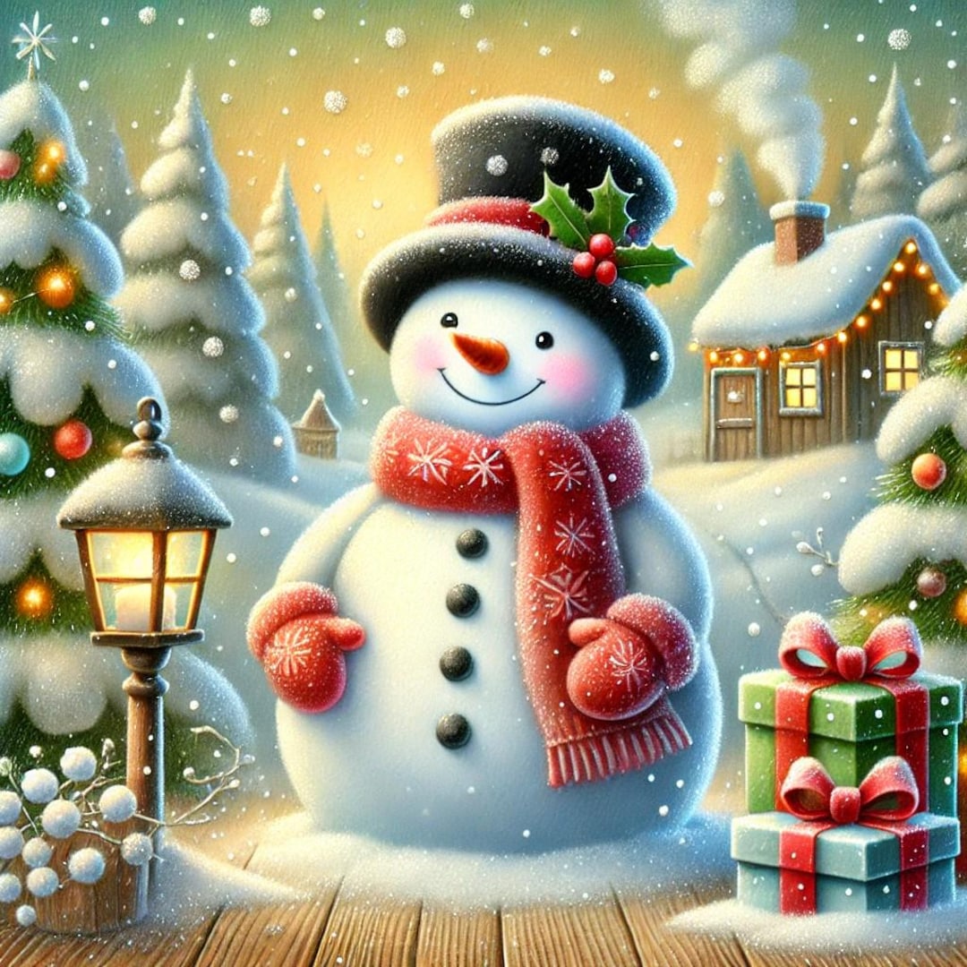 NEW - Humble Christmas Snowman - Painting Kit - Paint Your Own - Canvas ...