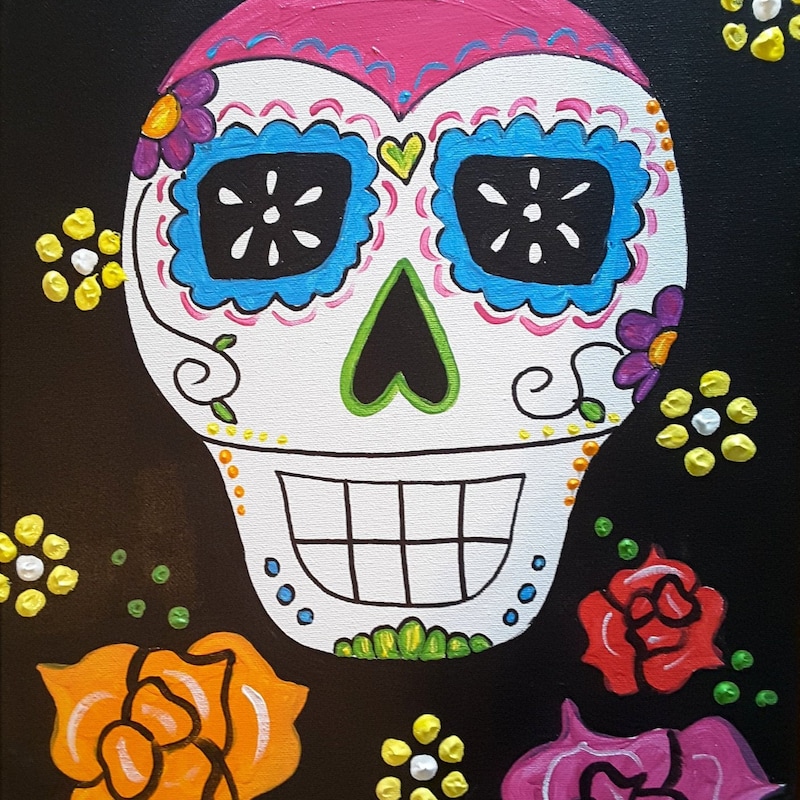 Sugar Skull Painting - Etsy