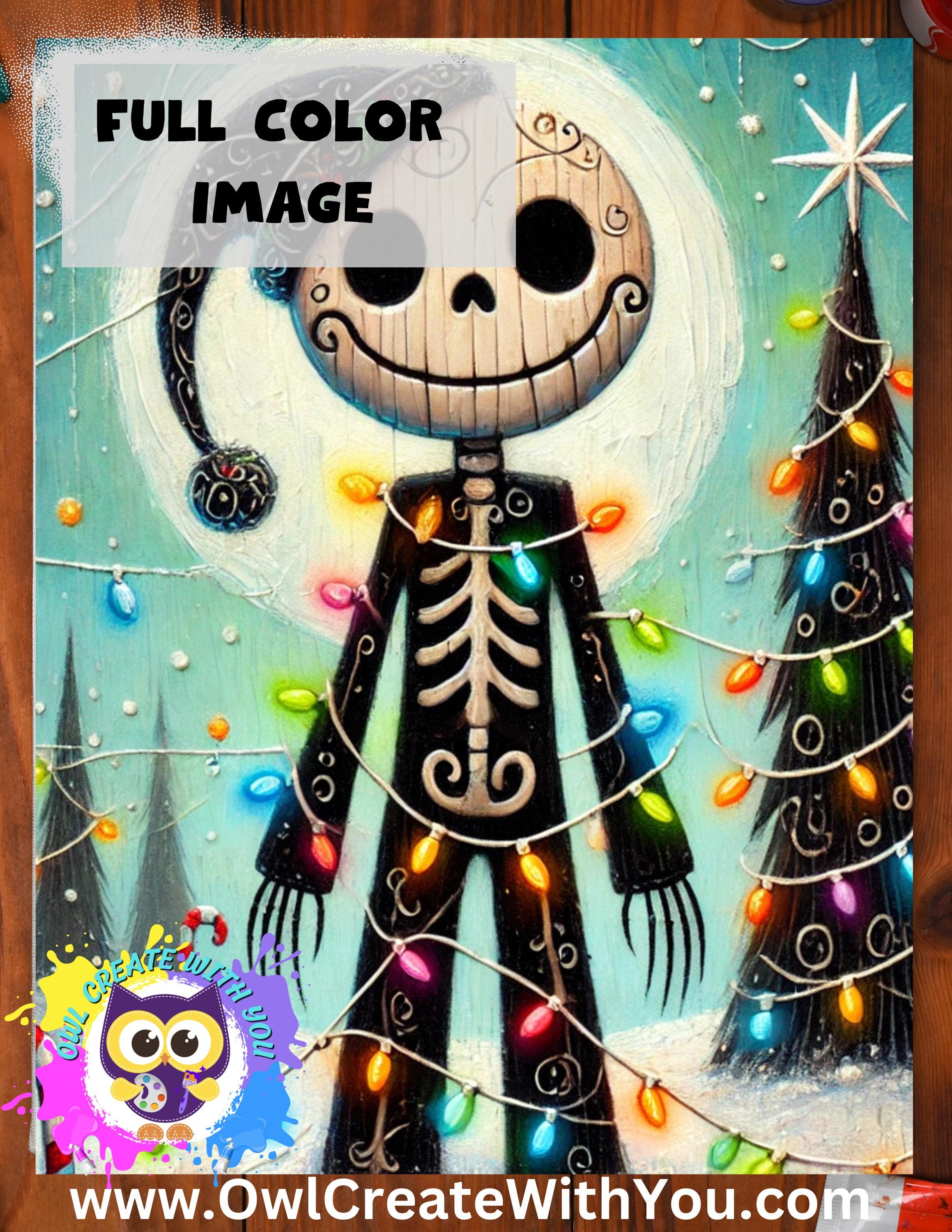 Christmas Jack the Skeleton DIY Paint Party, Sip and Paint Digital Art ...