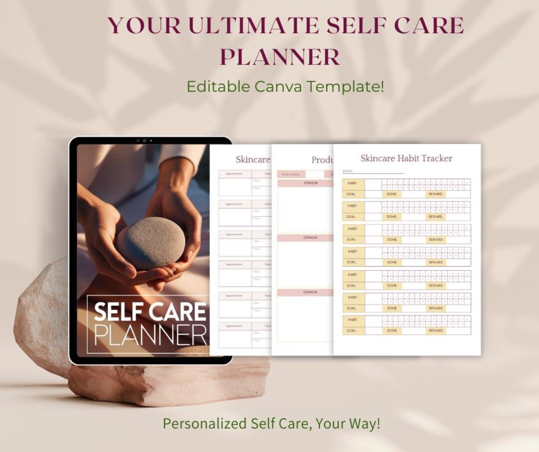 Your Ultimate Self-care Planner – Editable & Printable - Etsy