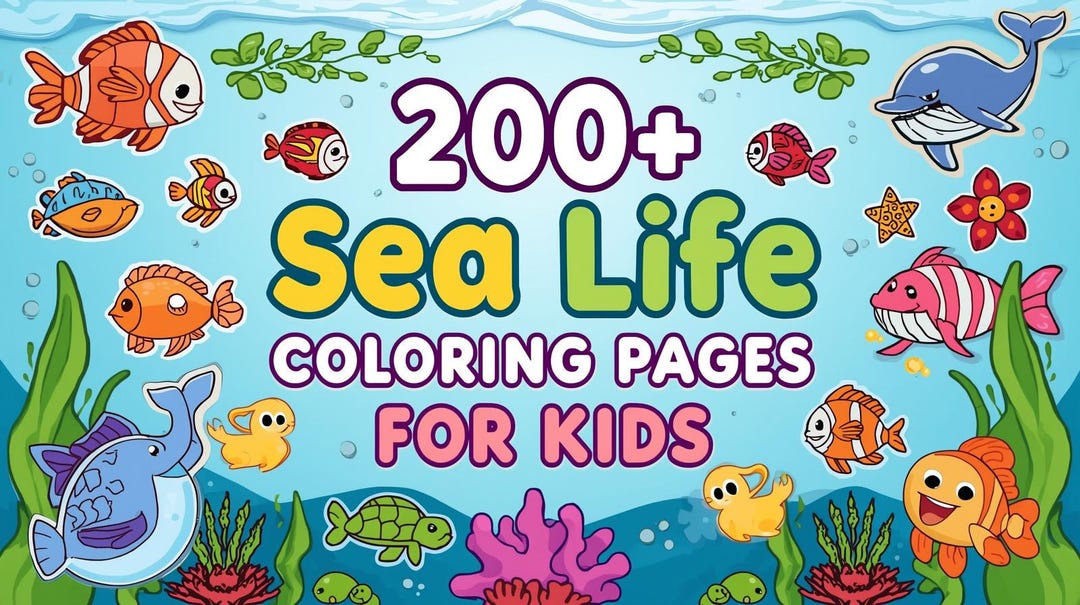 200+ Sea Life Colouring Pages for Kids | Ocean Animals Printable ...