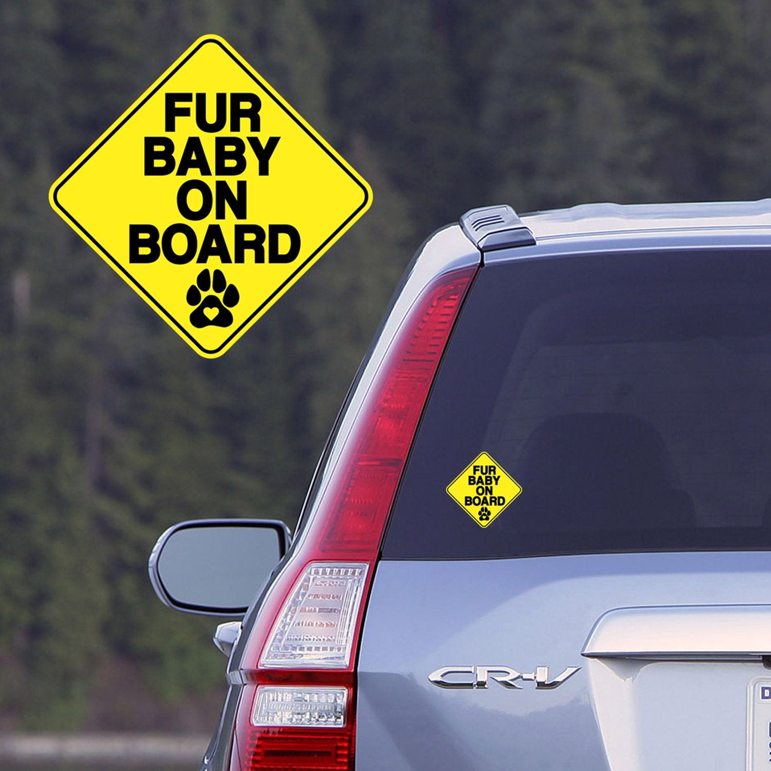 Fur Baby on Board Bumper Sticker for Cars & Windows - Durable ...