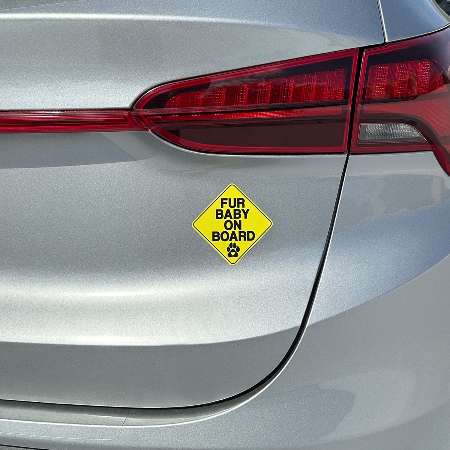 Car Magnet: Fur Baby on Board | No Residue, Easy to Relocate | Magnetic ...