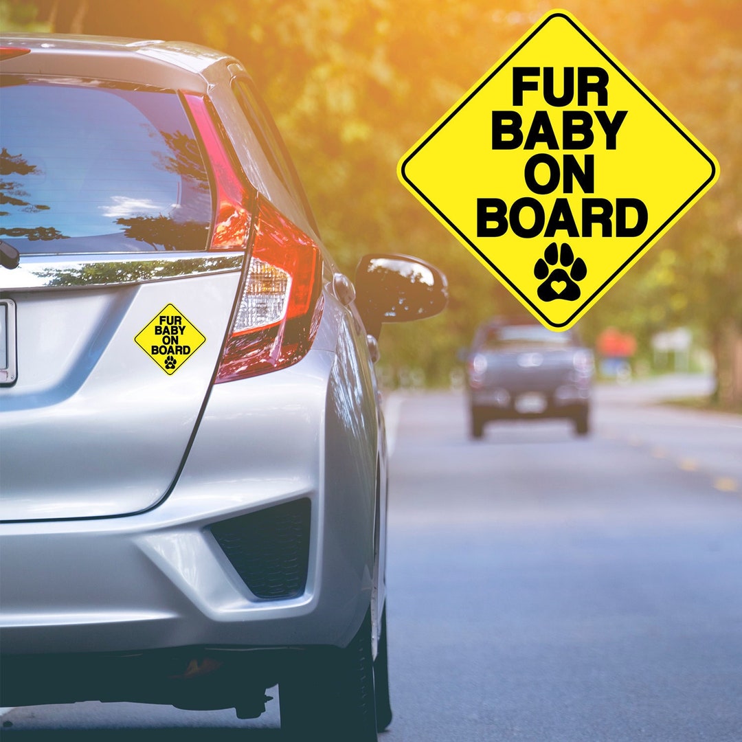 Car Magnet: Fur Baby on Board | No Residue, Easy to Relocate | Magnetic ...
