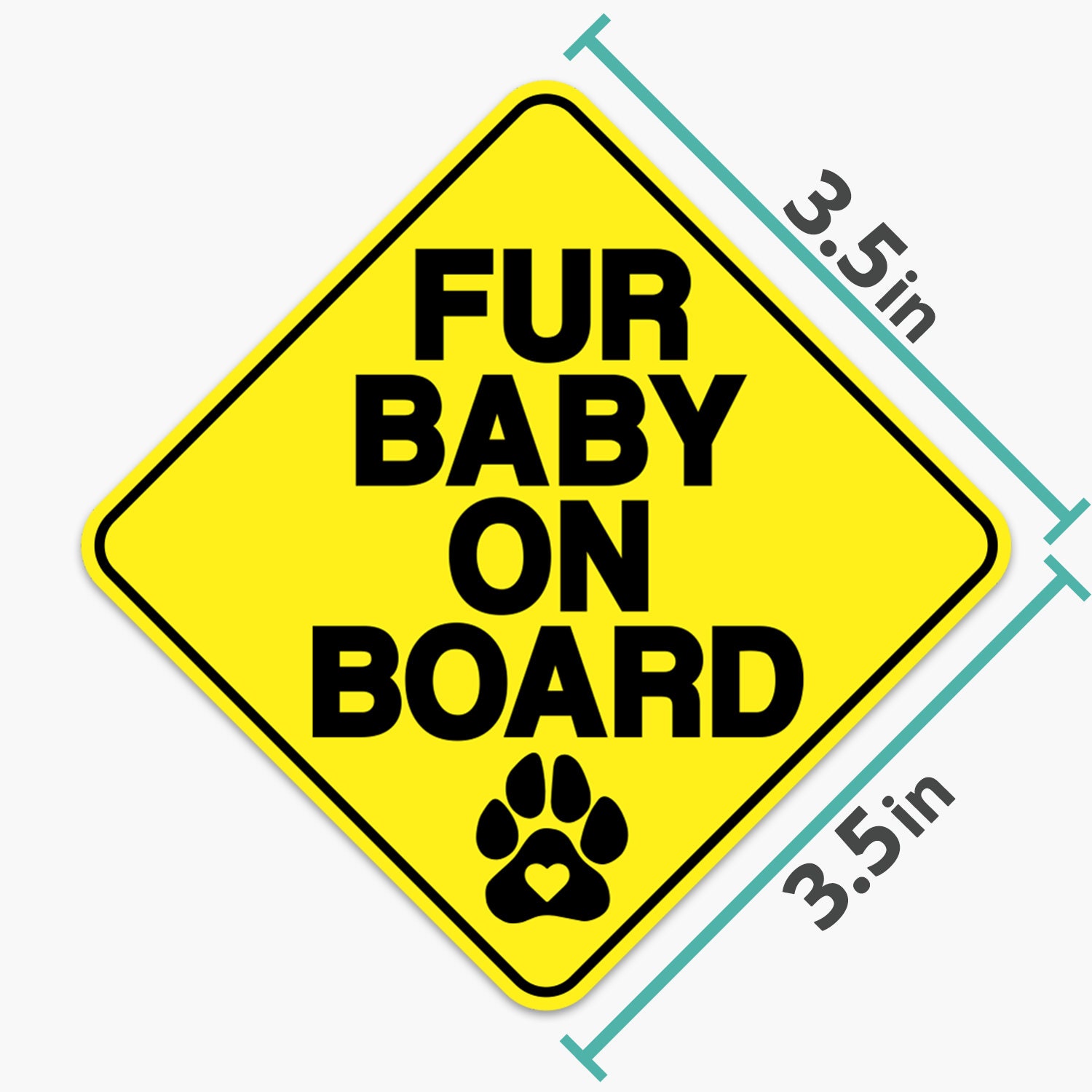 Fur Baby on Board Bumper Sticker for Cars & Windows Durable - Etsy