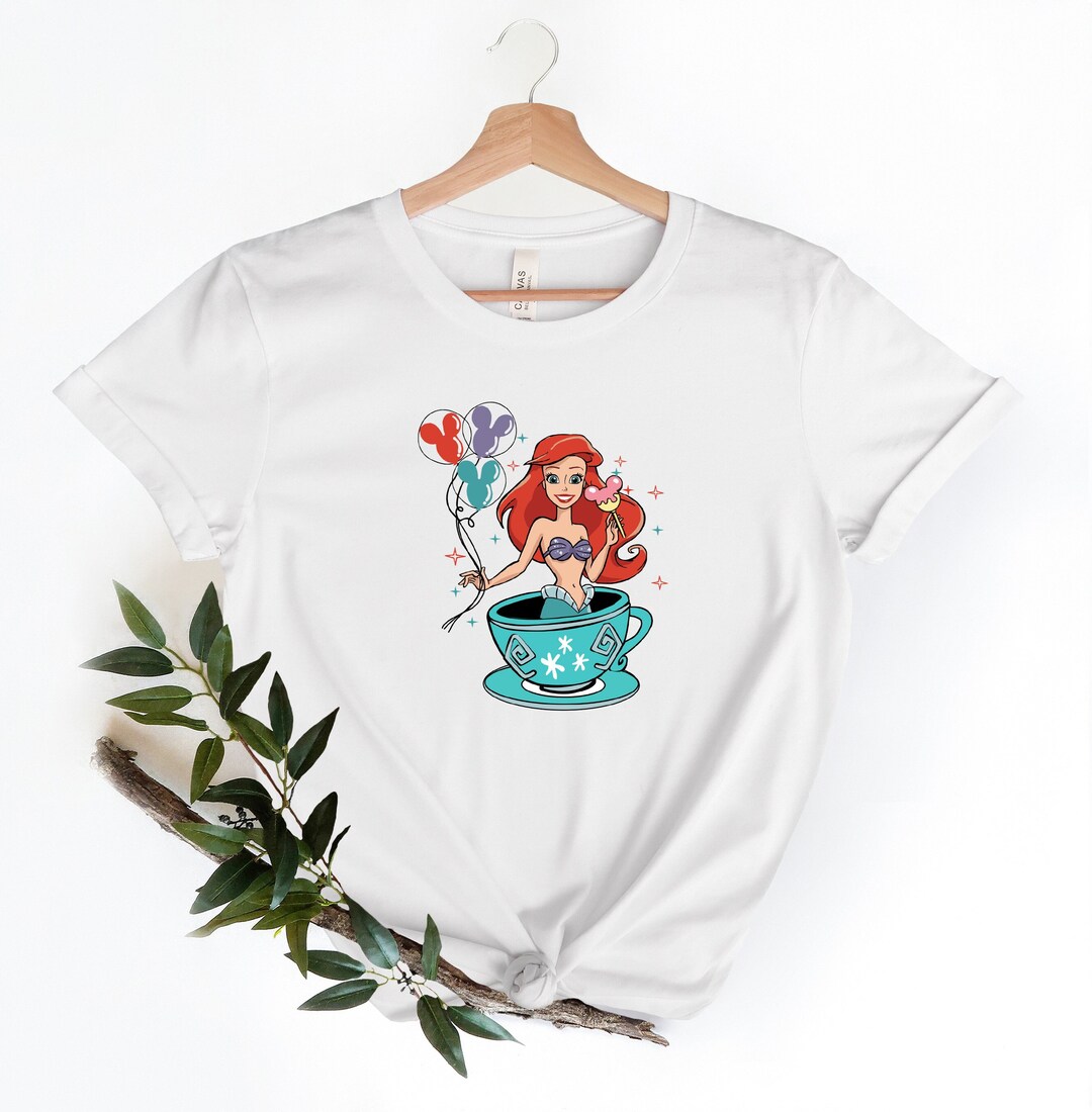 Disney Princess T-shirt, Ariel Teacup Shirt, Disneyworld Shirts Family ...