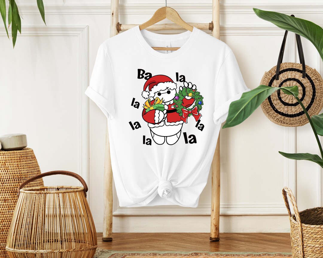 Baymax Christmas Shirt, Disney Baymax Ba La La La La Santa Claus Shirt ...