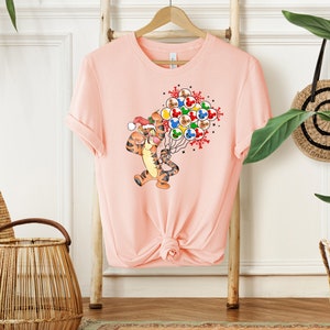Disney Winnie the Pooh Tigger Christmas Balloon T-shirt, Tigger ...