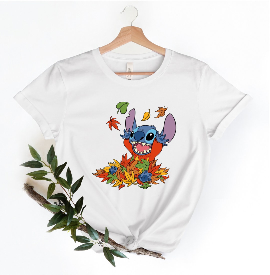 Disney Stitch Fall Shirt, Disney Stitch Fall Leaf Shirt, Family ...