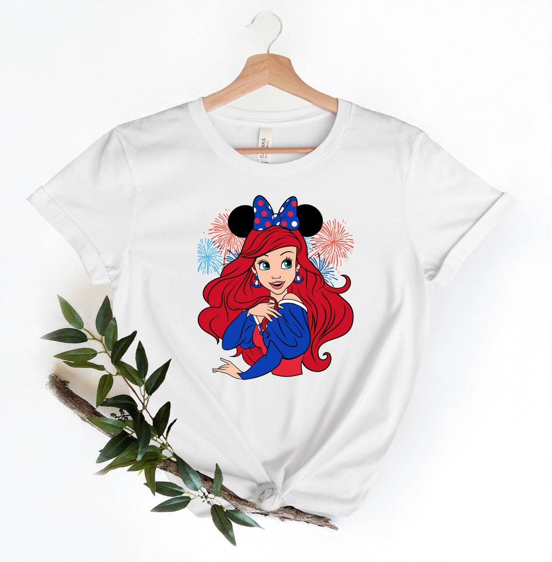 4th of July Disney Ariel Shirt - Princess US Flag Independence Day Tee ...