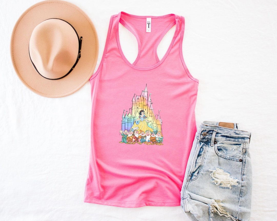 Snow White Princess Tank, Watercolor Castle Tank Top - Etsy